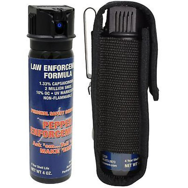 Pepper Enforcement 4 oz. Foam Police Strength 10% OC Spray with Holster ...