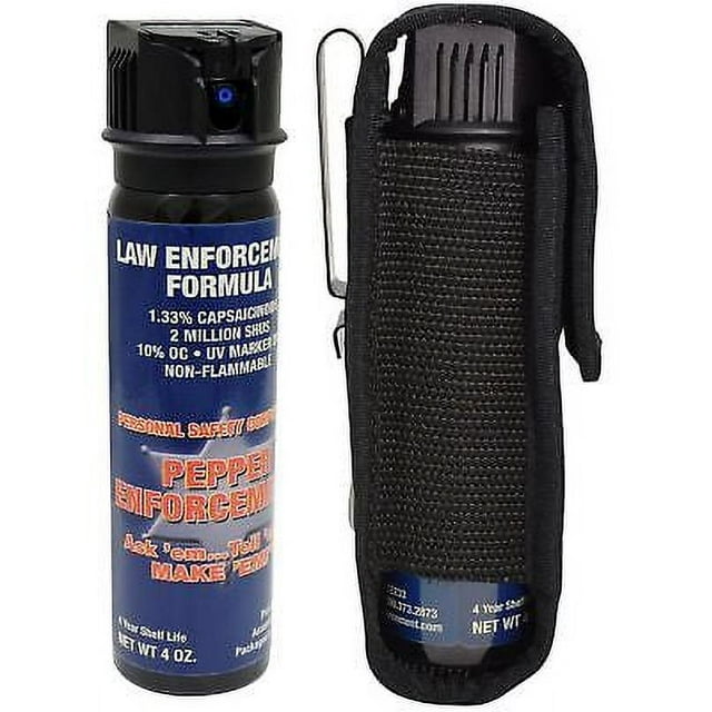 Pepper Enforcement 4 oz. Foam Police Strength 10% OC Spray with Holster ...