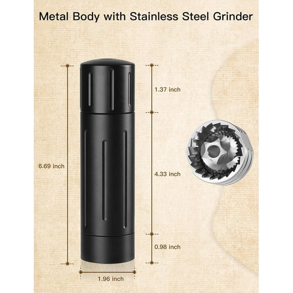 Pepper Grinder Mill, Professional Grade Aluminum Manual Pepper Mill ...