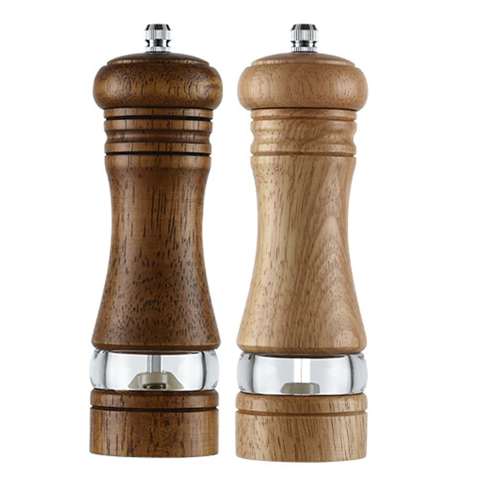 Pepper Grinder Set, Manual Salt And Pepper Grinder-Wooden Shaking ...