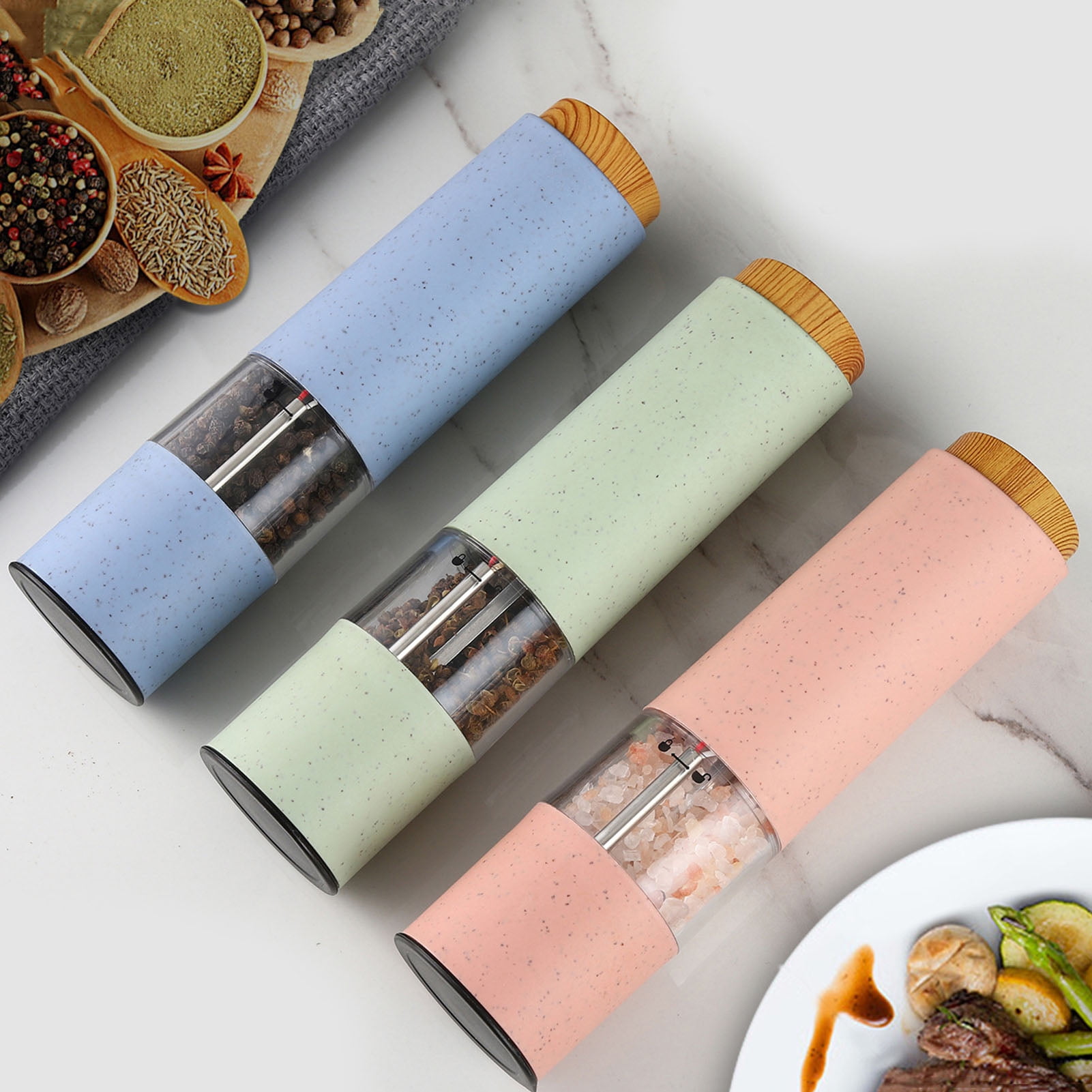 Pepper Grinder Visible Adjust Thickness Convenient Electric Pepper ...