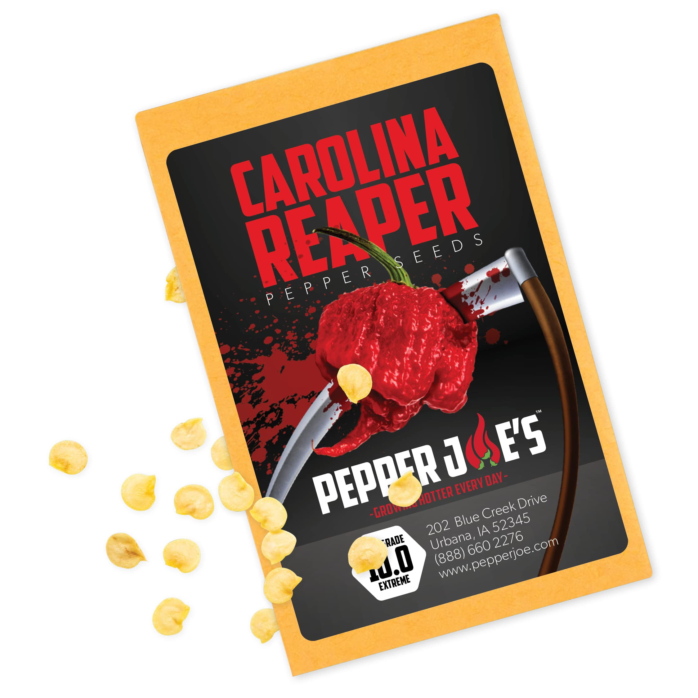Pepper Joe’s Carolina Reaper Seeds - ITL1 Pack of 10+ World’s Hottest ...