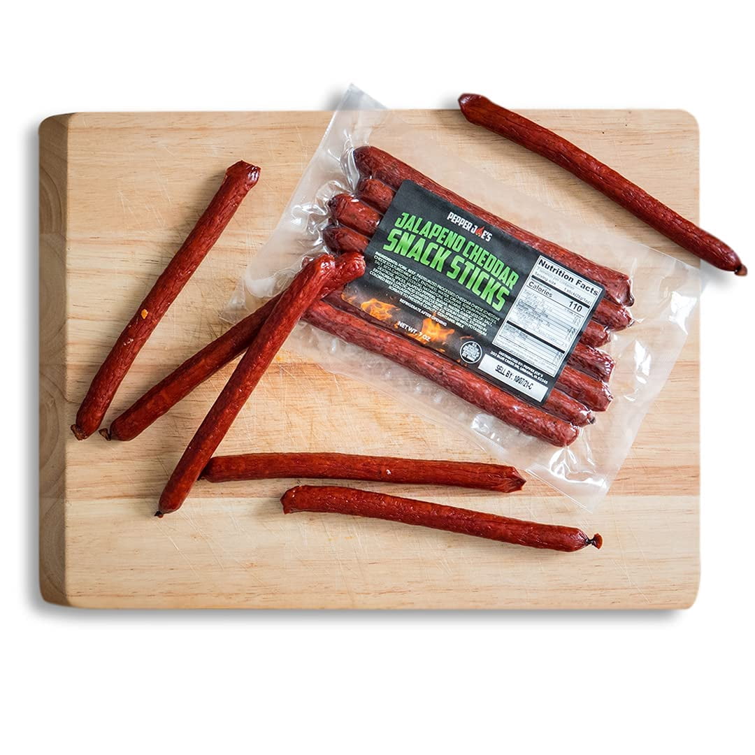 Pepper Joe’s Jalapeno Cheddar DPF11 Snack Sticks - Slow Smoked Spicy ...