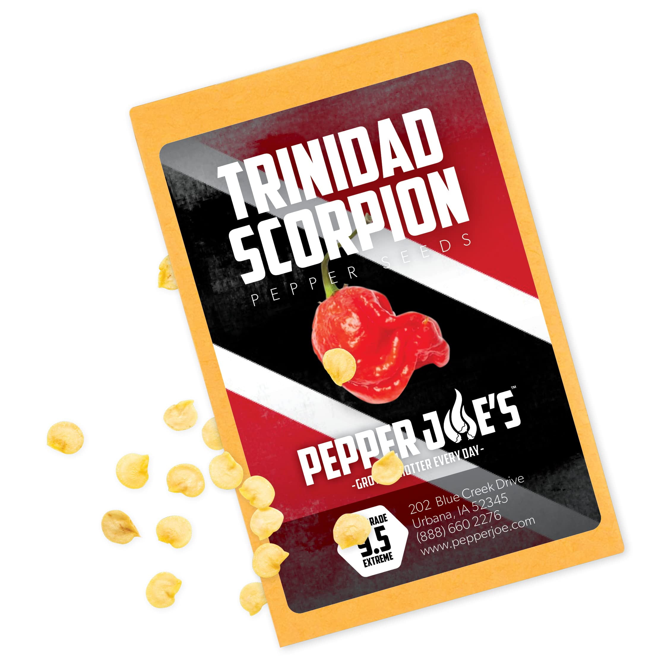 Pepper Joe’s Trinidad TWE5 Scorpion Pepper Seeds - Pack of 10+ Superhot ...