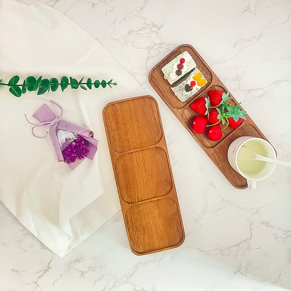 Pepper Mill Tray Tea Tray Salt Pepper Shaker Stand Tray Wood Storage ...