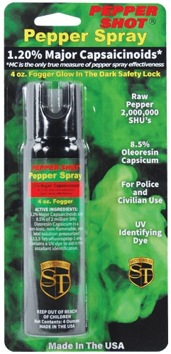 Pepper Shot 1.2% Mc Pepper Spray Fogger 4oz - Walmart.com
