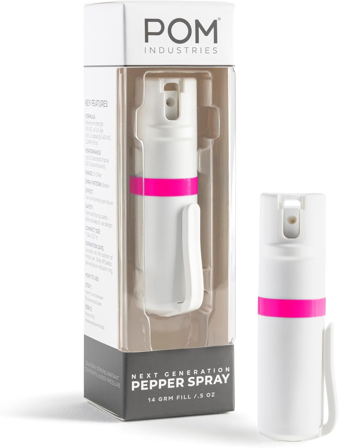 Pepper Spray Pocket Clip, Quick Flip Top Safety, Maximum Strength OC ...
