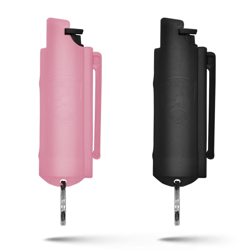 Guard Dog Security Pepper Spray Keychain, 2 Pack, Black/Light Pink ...