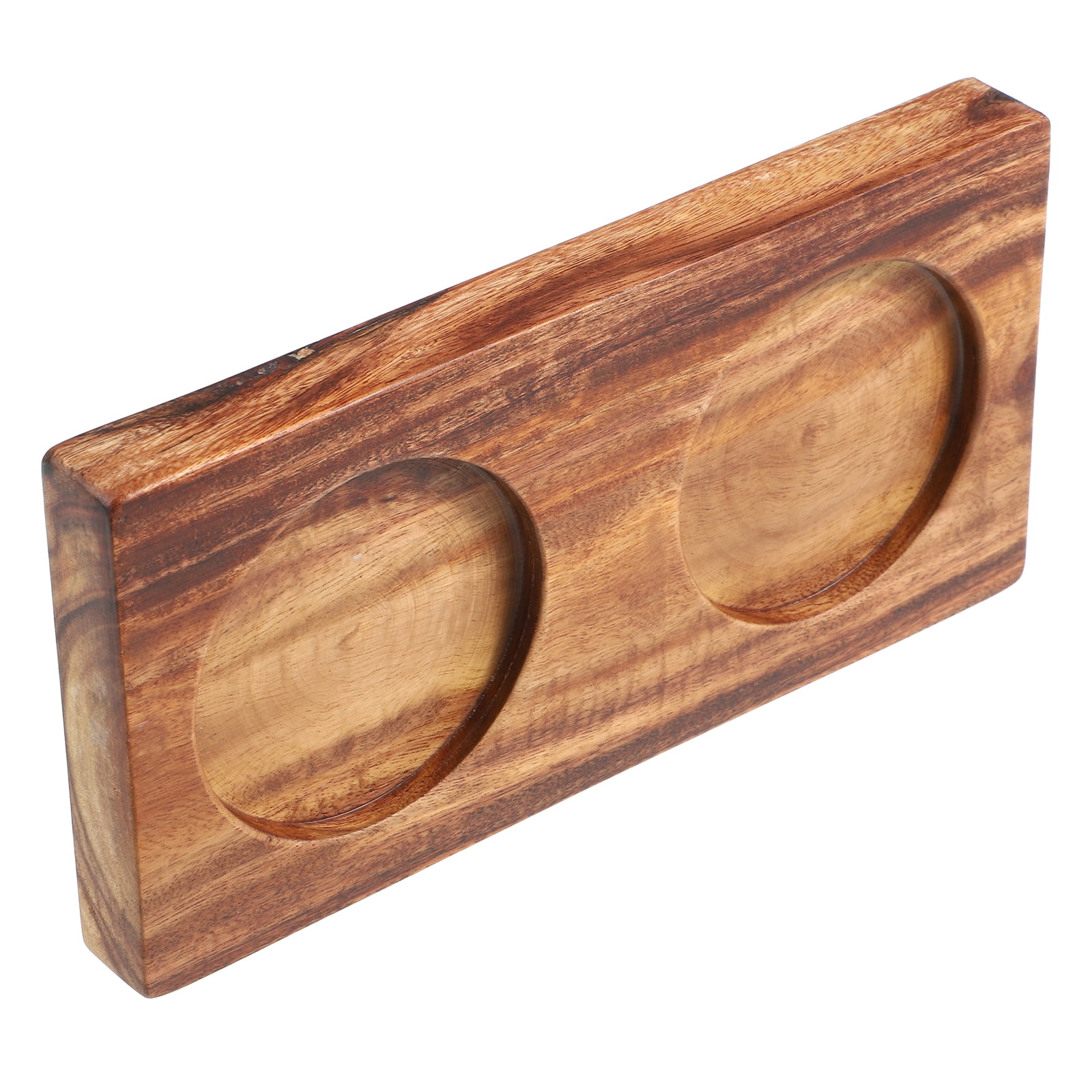 Wooden Pepper and Salt Tray with Sauce Bottle Holder Base - Wood ...