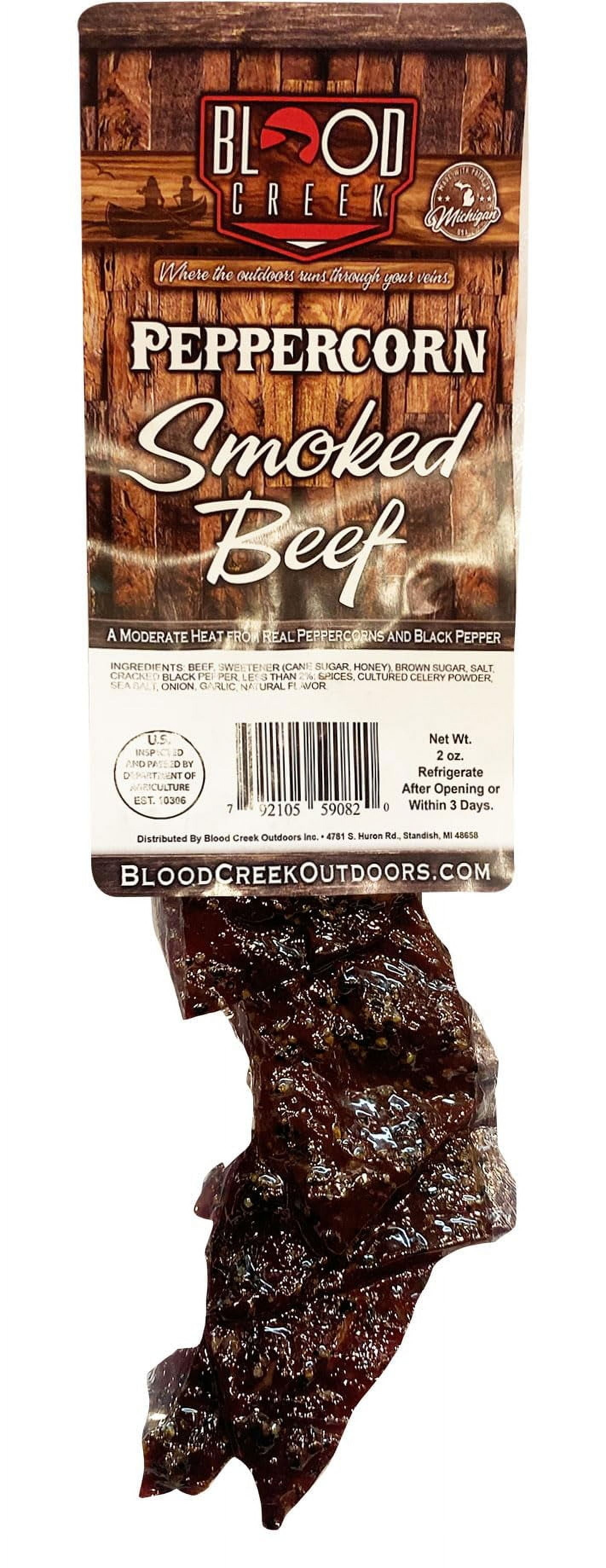 Peppercorn Smoked Beef Jerky MMF7 - 2 oz - All Natural Beef Jerky ...