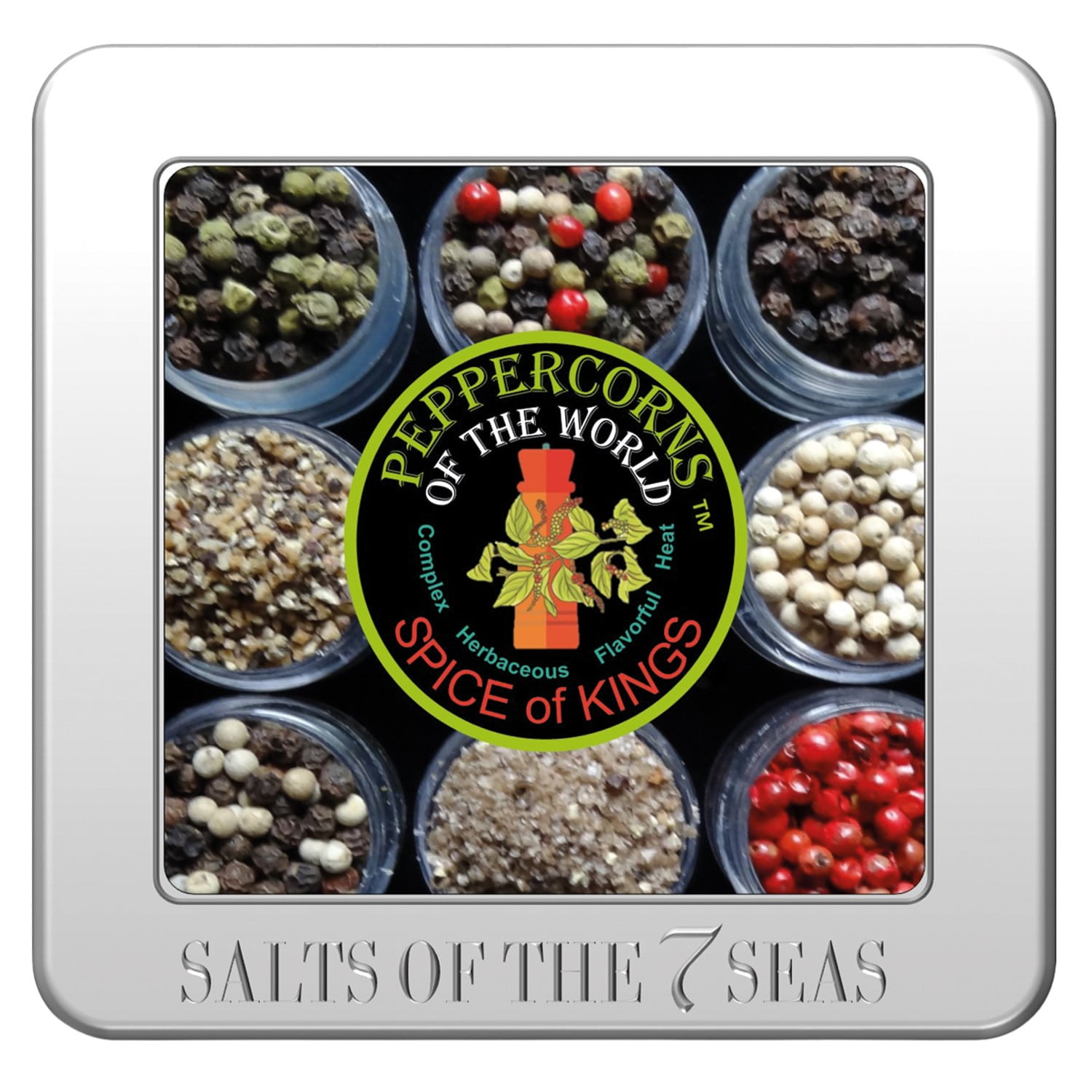 Peppercorns Sampler Tin - World Gourmet Spice Sampler Set, Pepper ...
