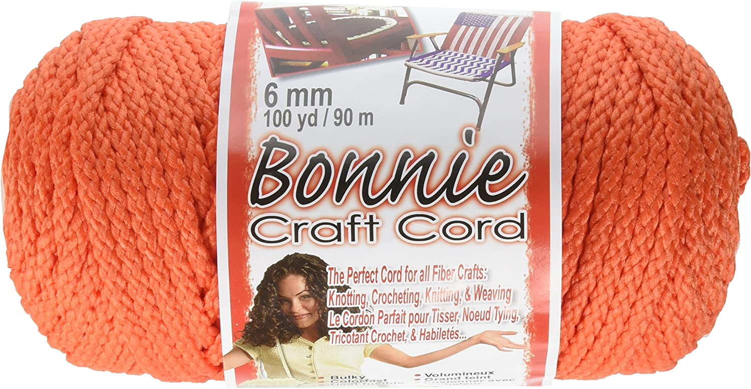 Pepperell Bonnie Macrame Craft Cord 6mmX100yd-Orange - Walmart.com