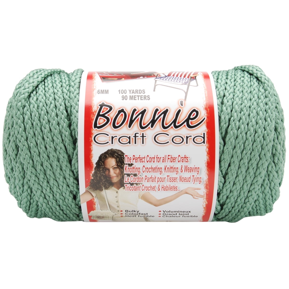 Pepperell Bonnie Macrame Craft Cord 6mmX100yd, Sage - Walmart.com