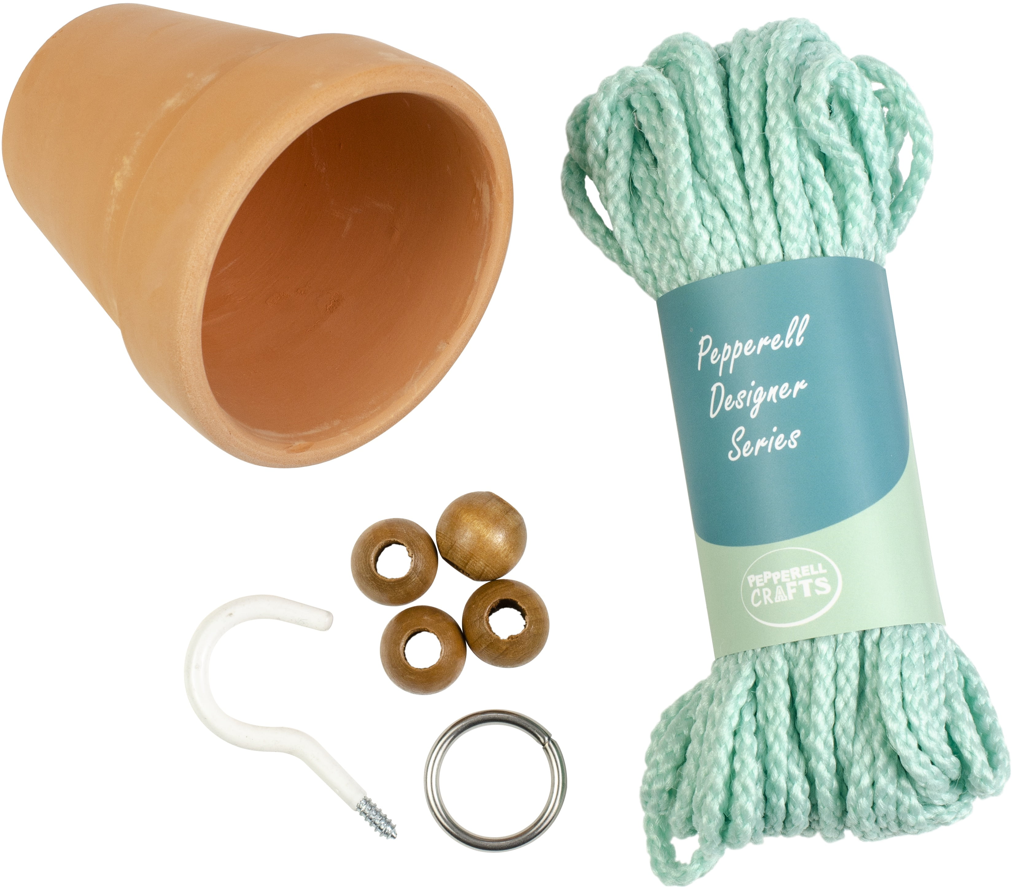 Pepperell Designer Macrame Plant Hanger Kit-Mint - Walmart.com