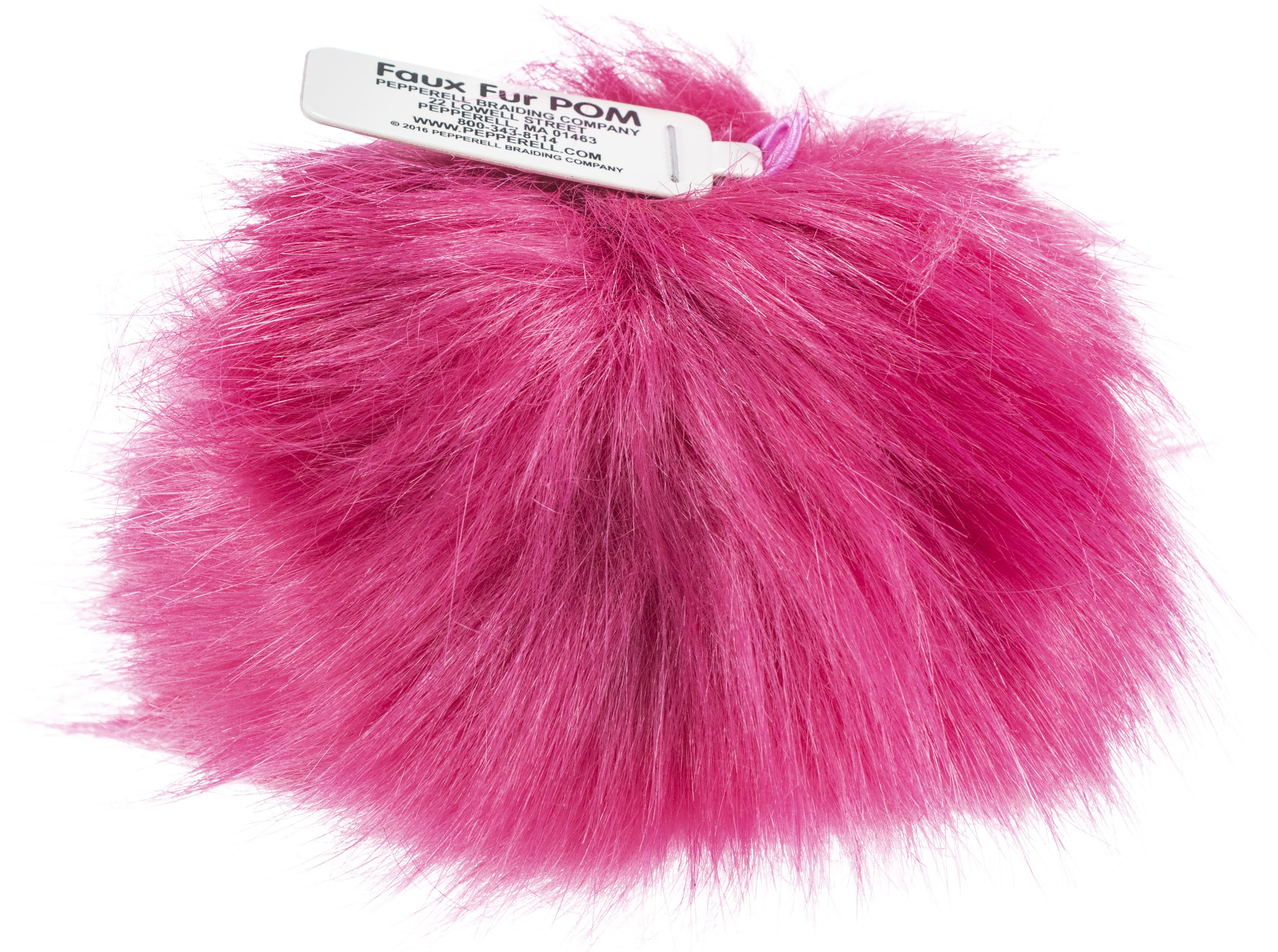 Pepperell Braiding Faux Fur Pom With Loop-Azalea - Walmart.com