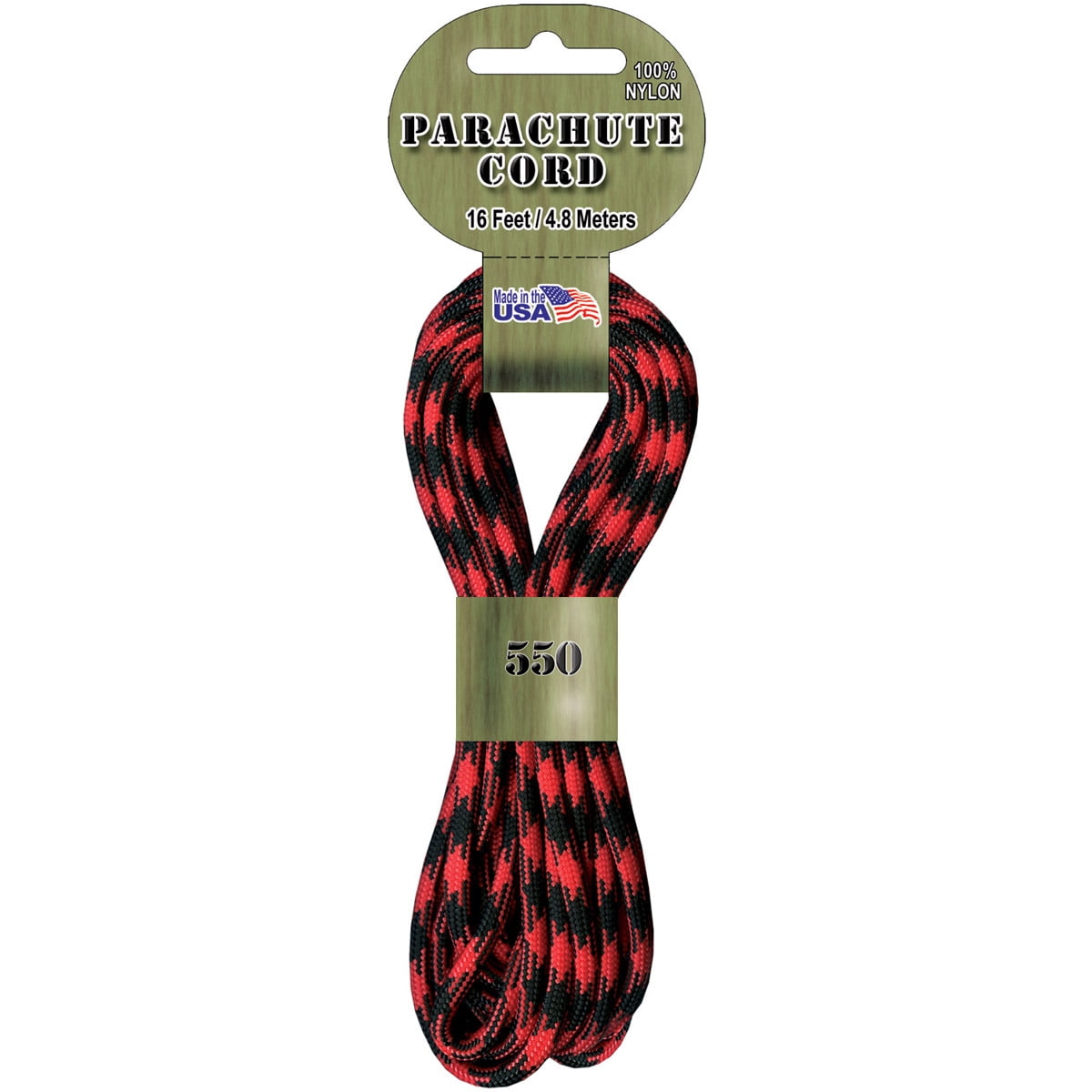Pepperell Braiding Parachute Cord 4mmx16'-Cardinal Red - Walmart.com