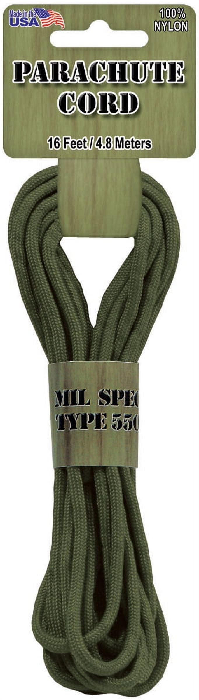 Pepperell Braiding Parachute Cord 4mmx16'-Olive Drab - Walmart.com