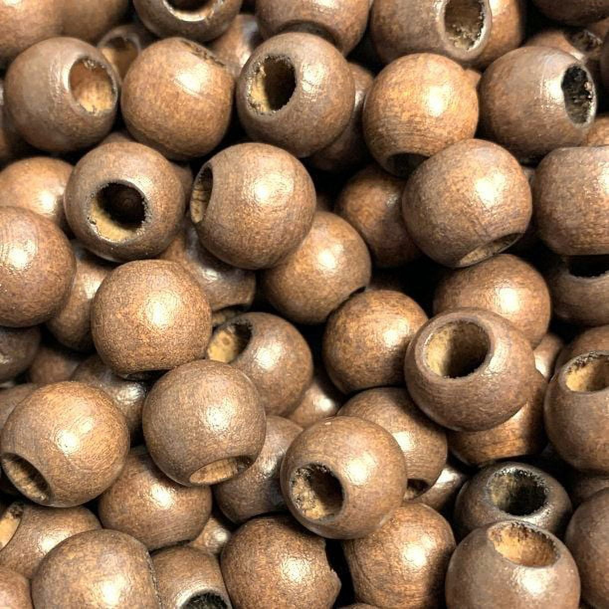 Pepperell Braiding Round Wood Bead 32mm-Maple - Walmart.com