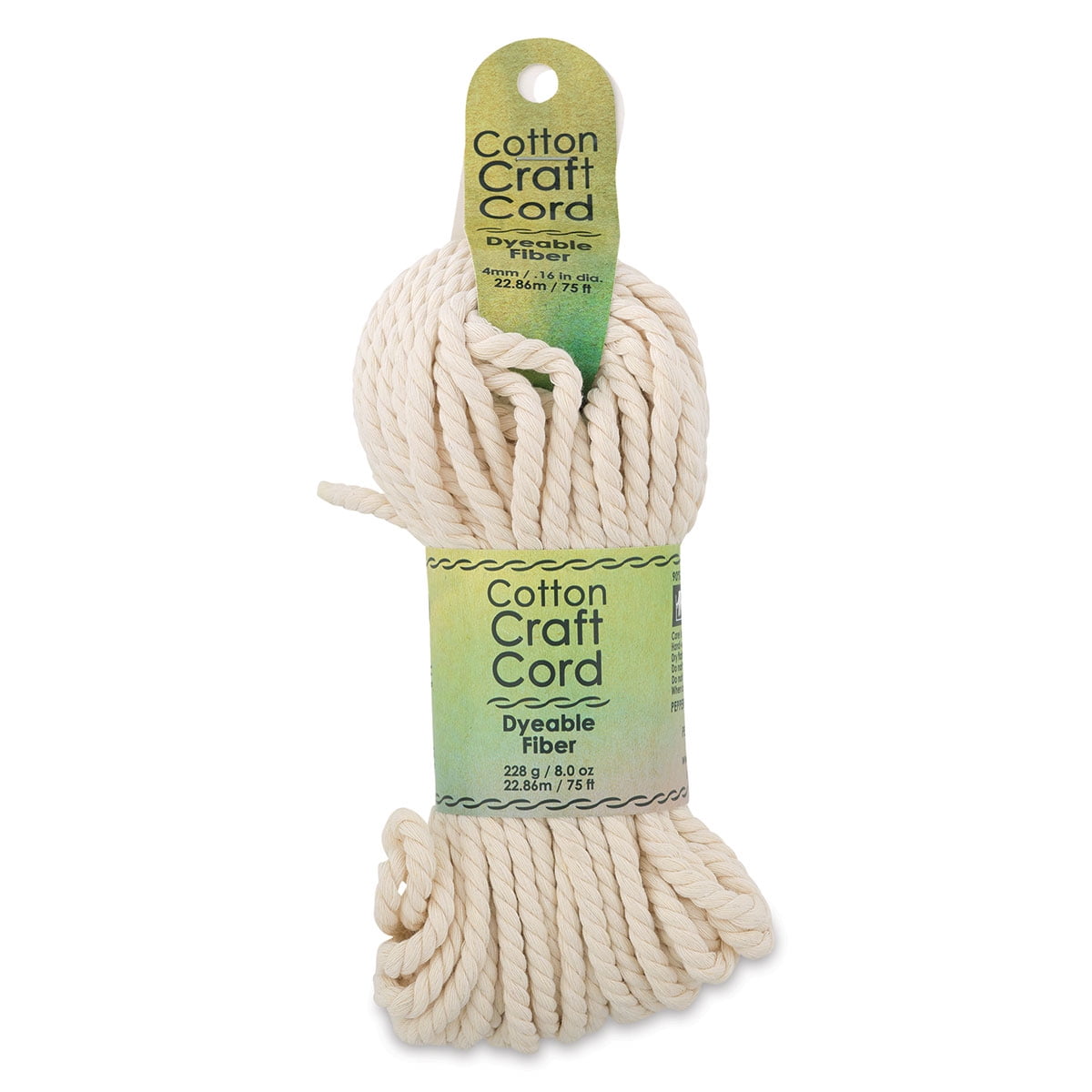 Pepperell Cotton Craft Cord 4mm 75' Natural - Walmart.com