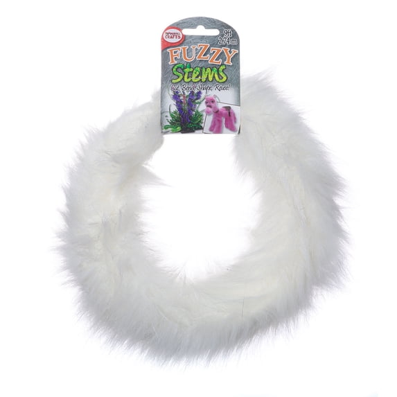 Pepperell Craft Fuzzy Stems - Pure White, 9 ft - Walmart.com