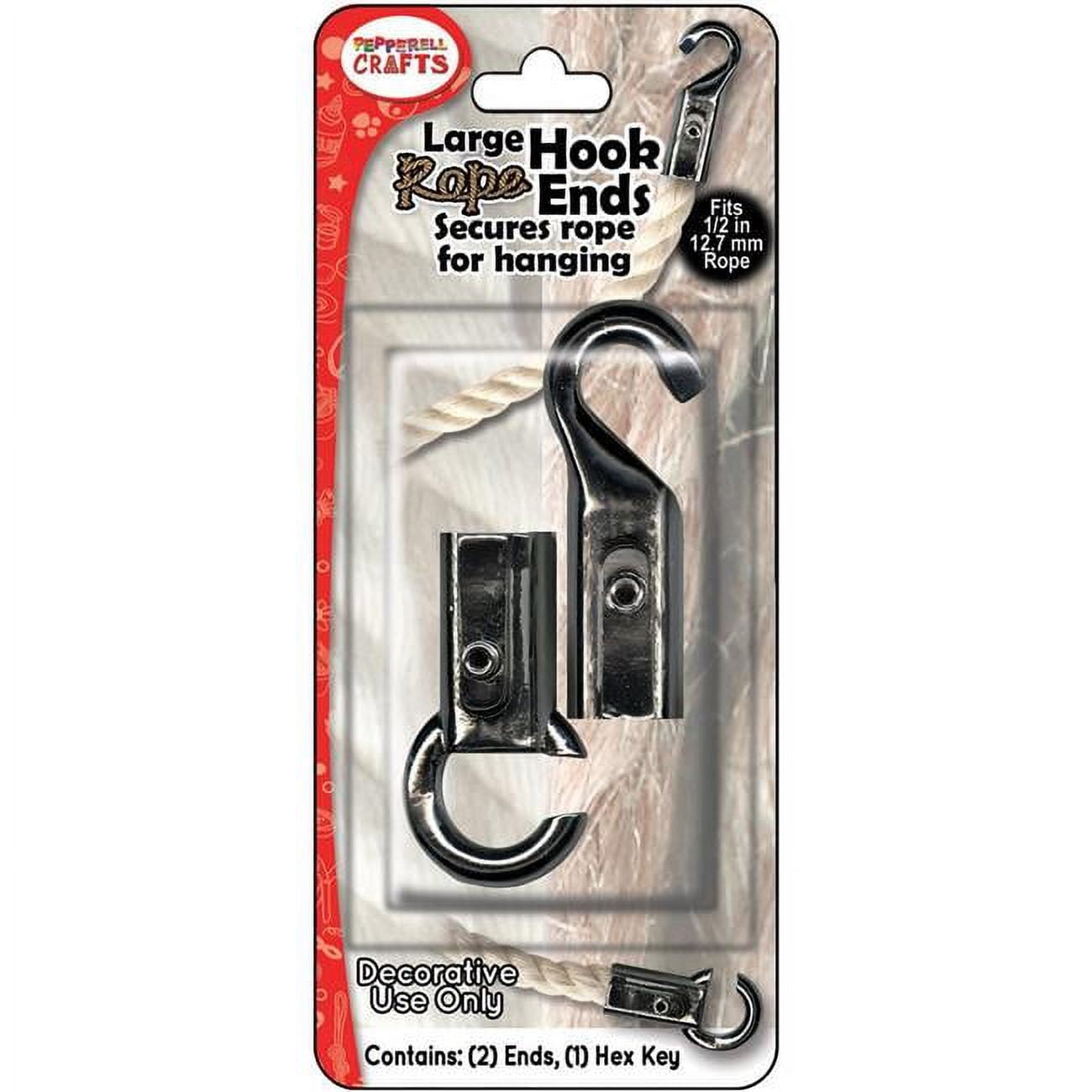 Pepperell DRA-H12 0.5 in. Decor Rope Hooks - 2 per Pack - Walmart.com