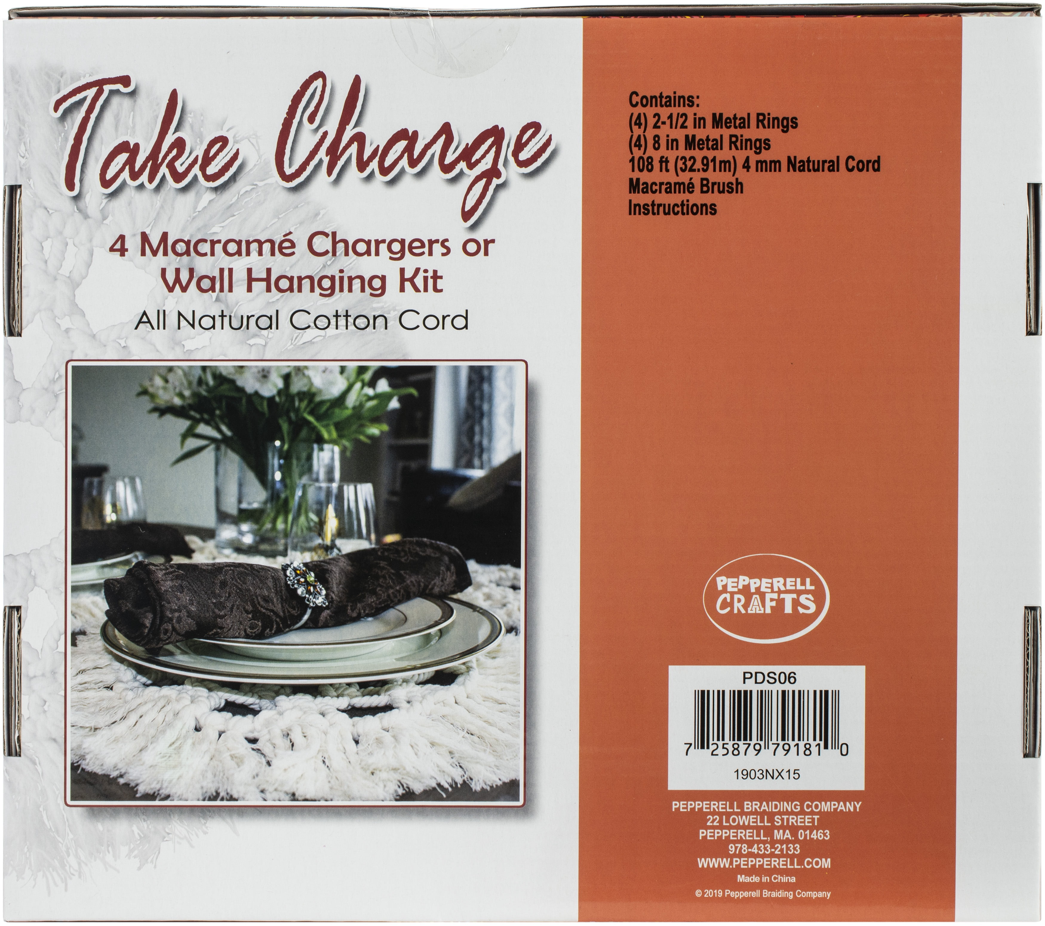 Pepperell Designer Macrame Kit-Take Charge - Walmart.com