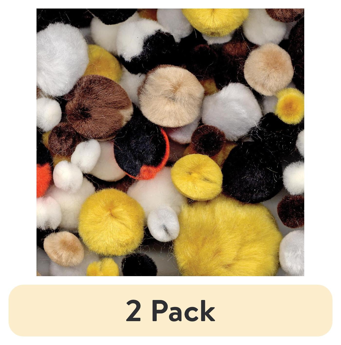(2 pack) Pepperell Pom-Poms Assorted 300/Pkg-Animal - Walmart.com
