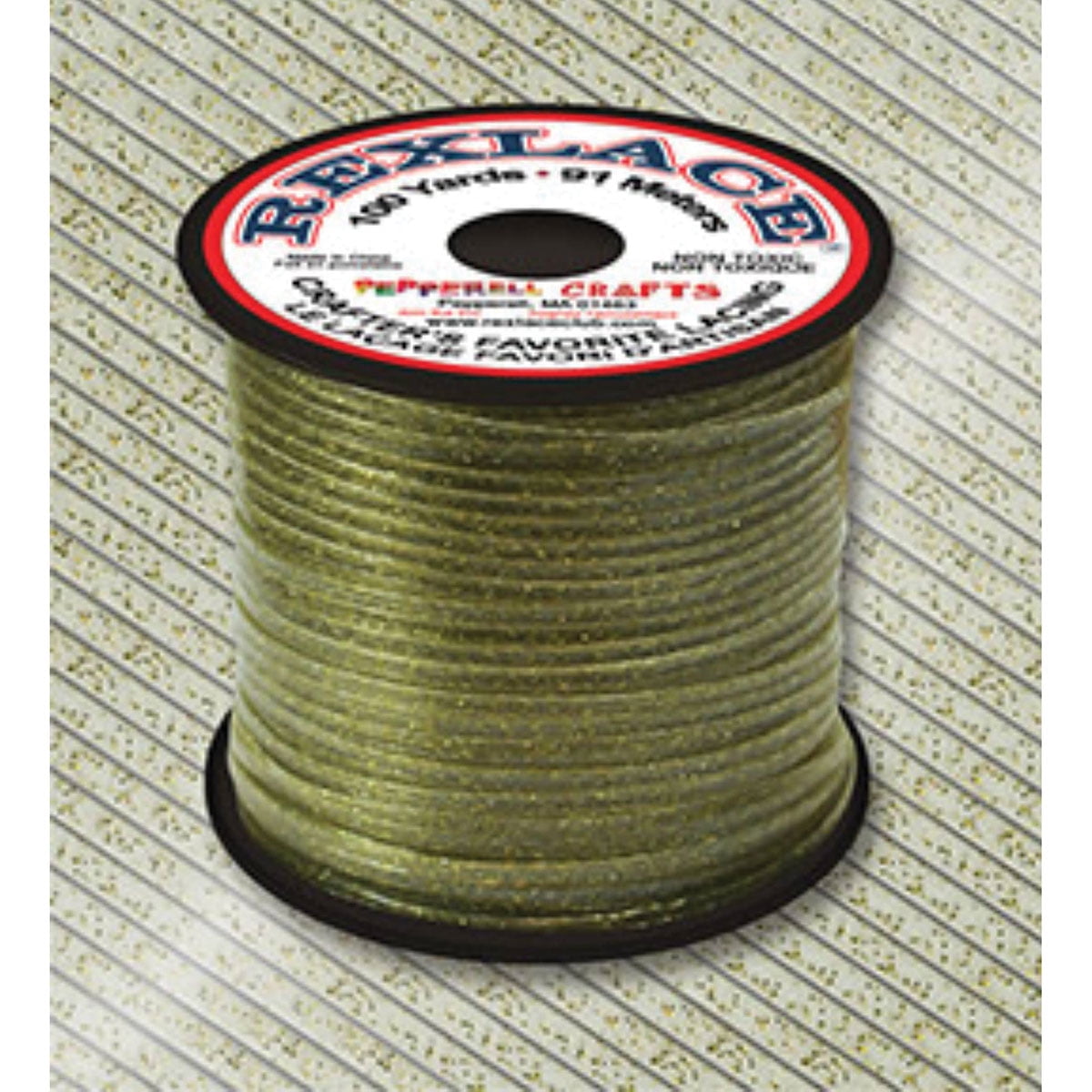 Pepperell Rexlace 100yd Spool Gold Sparkle - Walmart.com