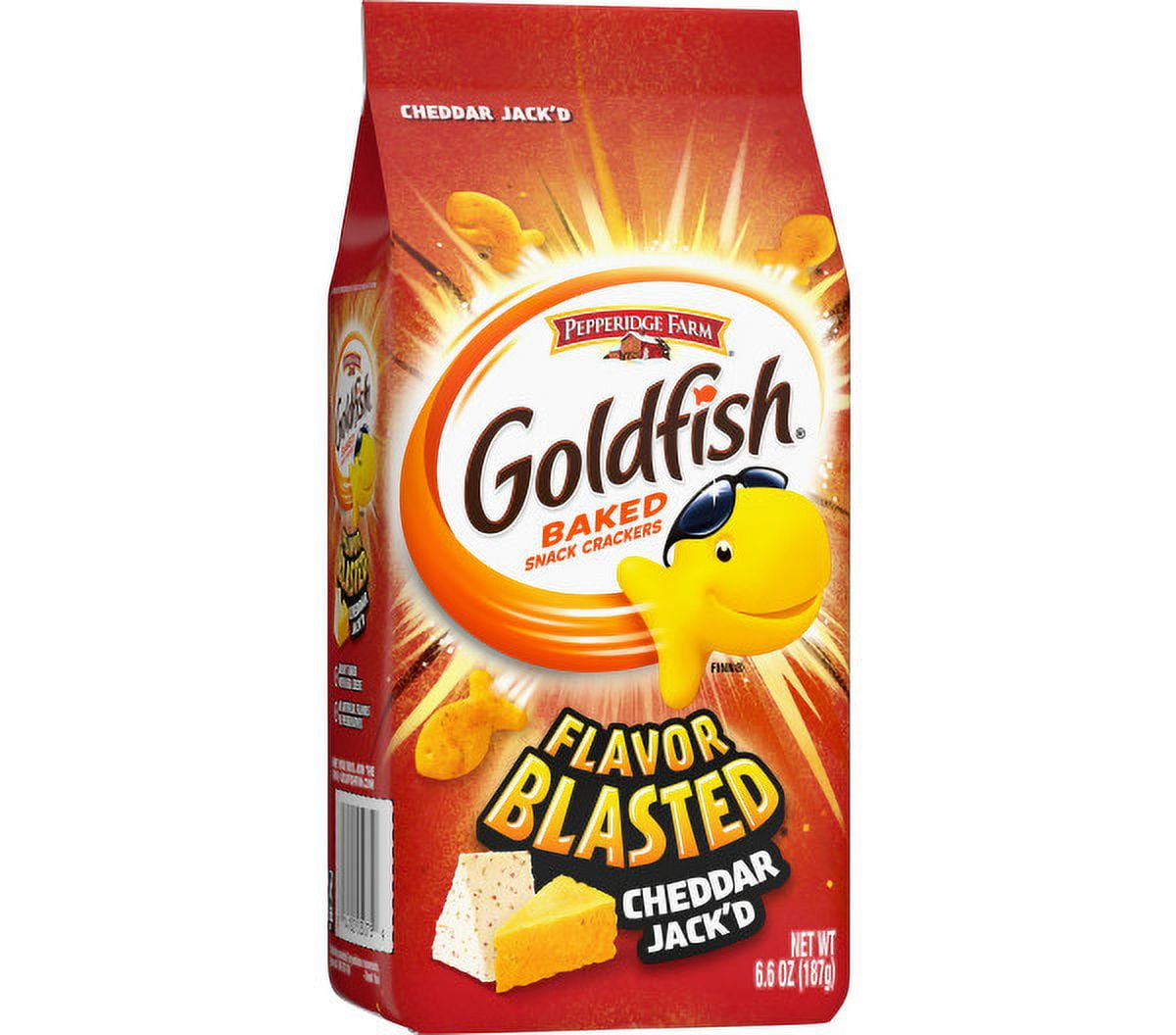 Pepperidge Farm Blasted Cheddar Jack'd Goldfish, 3-Pack 6.6 oz. Bag ...