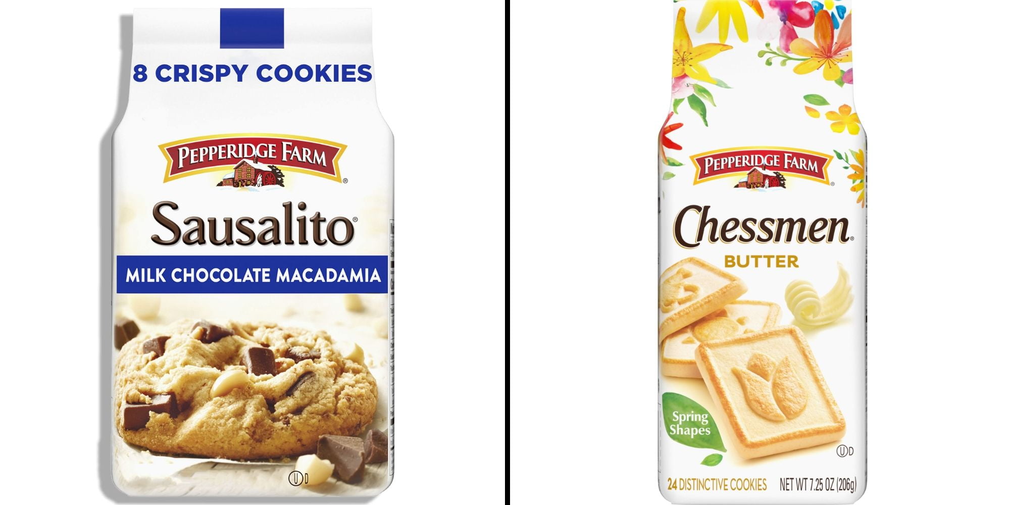 Pepperidge Farm Chessmen Butter Cookies, 7.25 oz. Bag & Pepperidge ...
