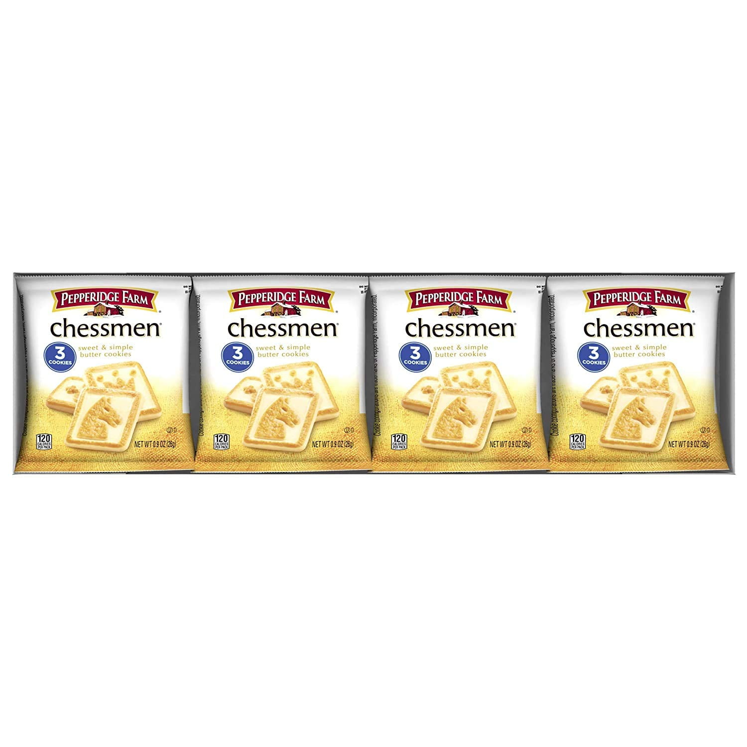 Pepperidge Farm Chessmen Butter Cookies HYZ01 Multipack, 8 Packs, 3 ...