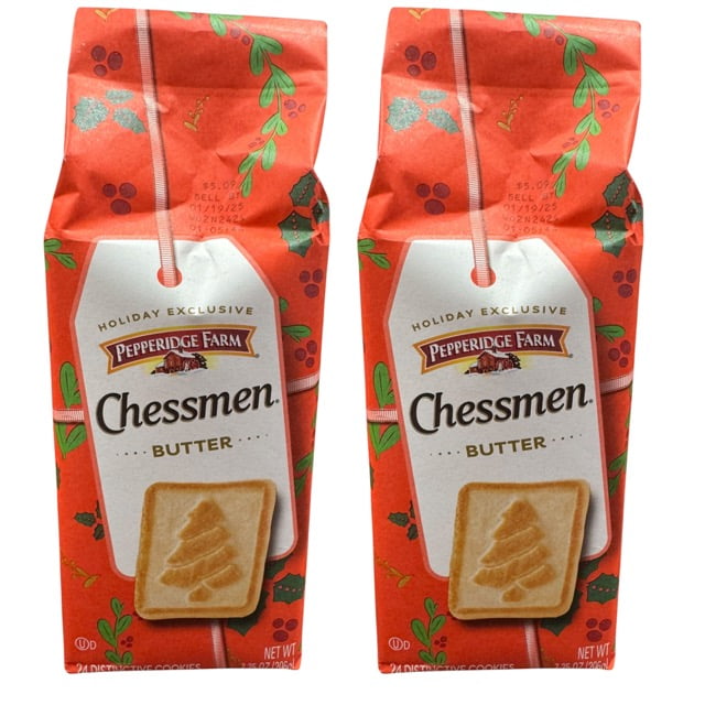 Pepperidge Farm Chessmen Butter Cookies Holiday 2 pack - Walmart.com