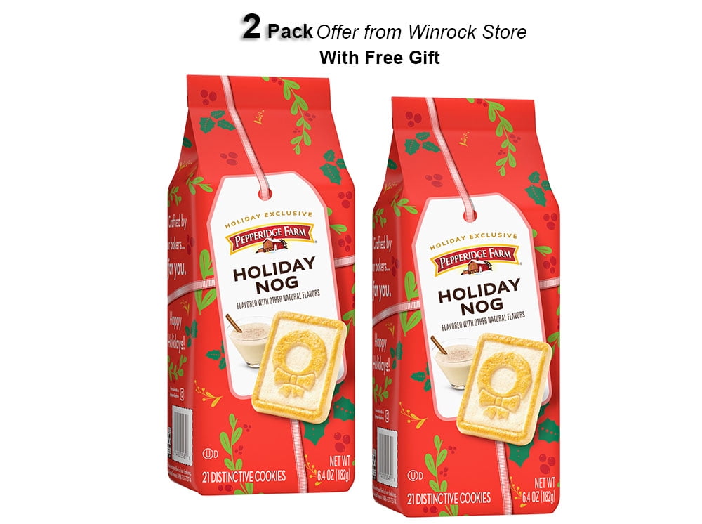 Pepperidge Farm Chessmen Holiday Nog Flavored Butter Cookies, 6.4 oz (2 ...
