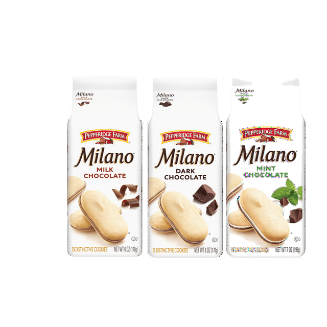 Pepperidge Farm Chocolate Milano Cookies: Milk, Dark & Mint Variety 3 ...
