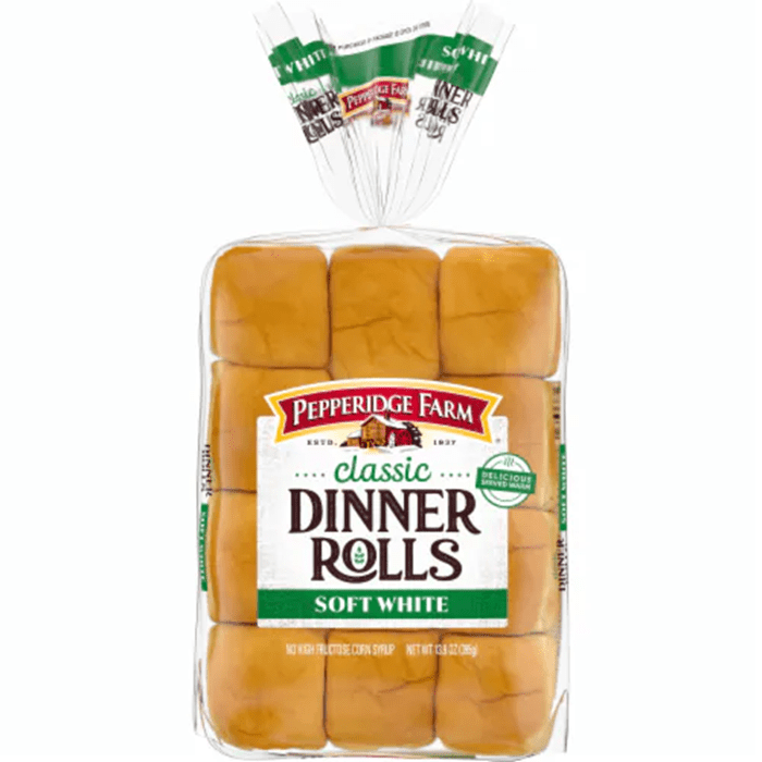 Pepperidge Farm Classic Soft White Dinner Rolls, 3-Pack 12 Count Bags ...