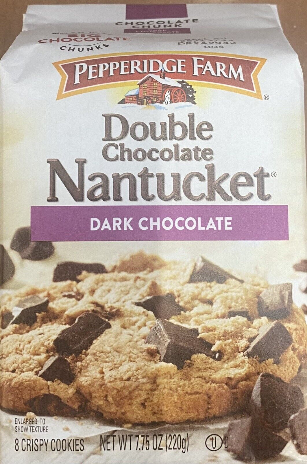Pepperidge Farm Double Chocolate Nantucket DARK CHOCOLATE Cookies 7.75 ...