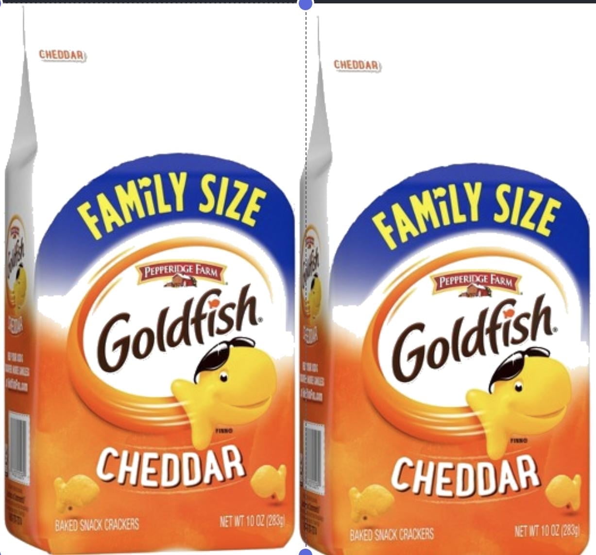 Pepperidge Farm Family Size Cheddar Goldfish Snack Crackers - 10oz pack ...