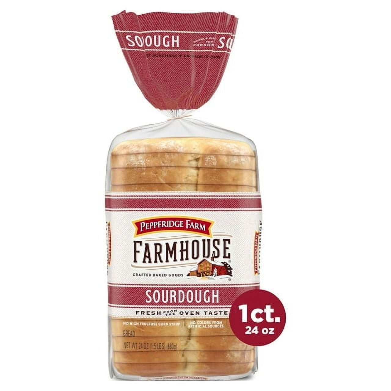 Pepperidge Farm Farmhouse Sourdough Bread, 24 oz Loaf(pack of 3 ...