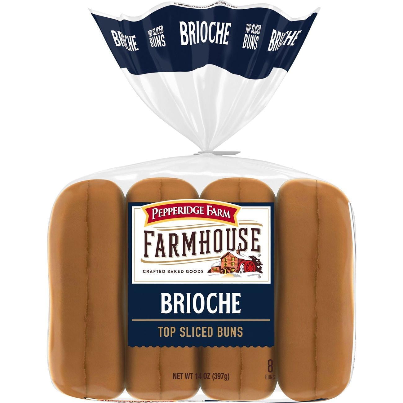 Pepperidge Farm Farmhouse Top-Sliced Brioche Hot Dog Buns, 8 ct pack of ...