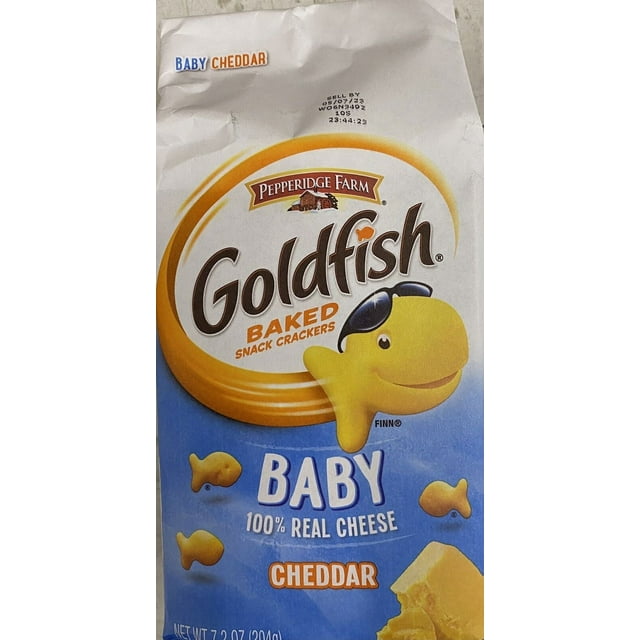 Pepperidge Farm Goldfish BABY CHEDDAR Baked Snack Crackers NEW 7.2 oz ...