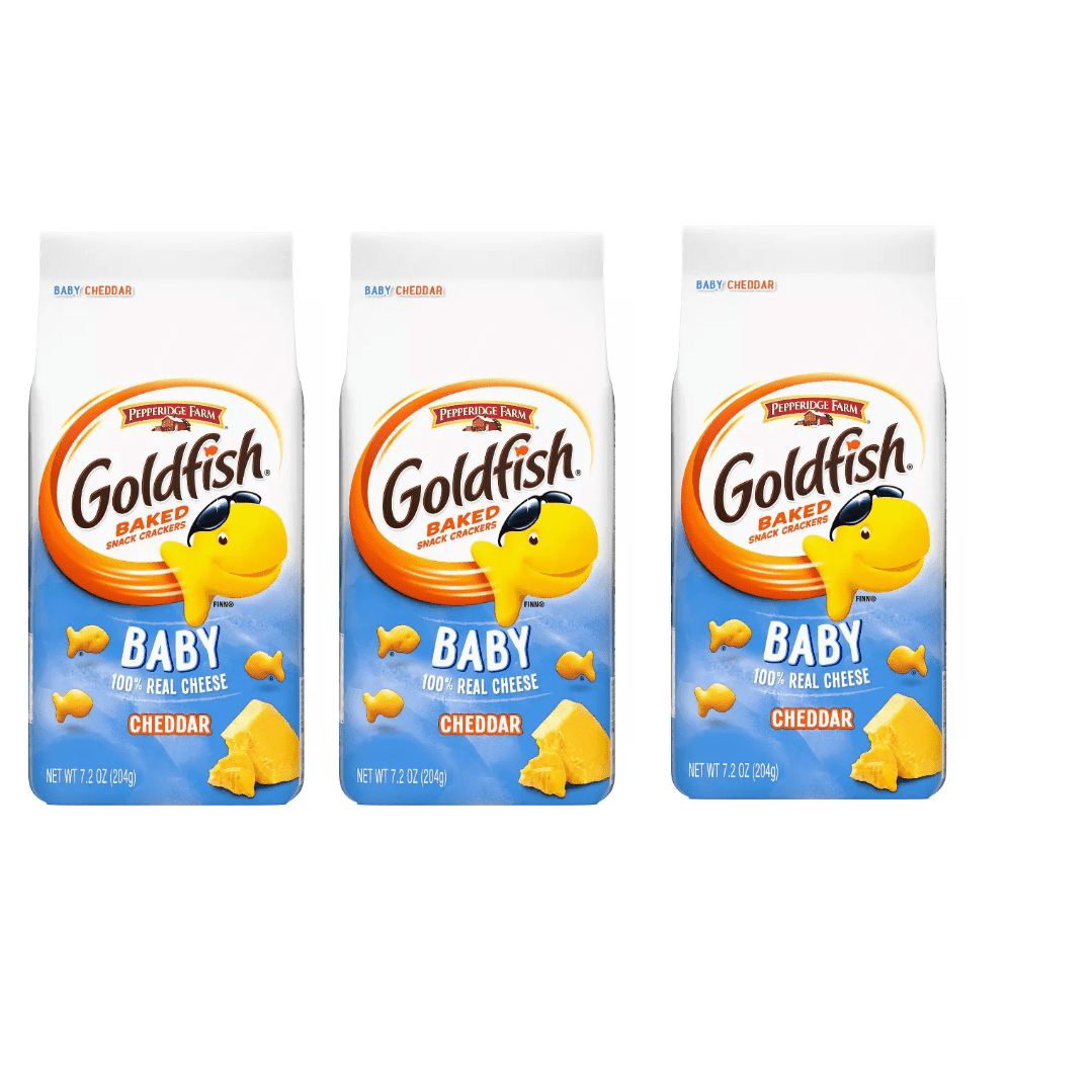 Goldfish Toddler Cheese Fish Snacks, Baby Cheddar Crackers, 7.2 oz Bag ...