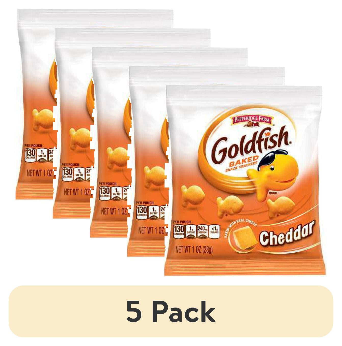 (5 pack) Pepperidge Farm Goldfish Baked Snack Crackers, Cheddar Cheese ...