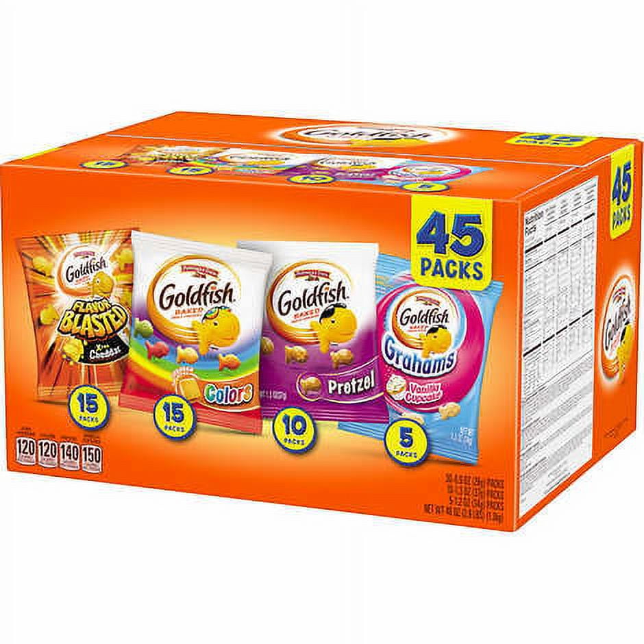 Pepperidge Farm Goldfish Baked Snack Crackers, Variety Pack, 45-count ...