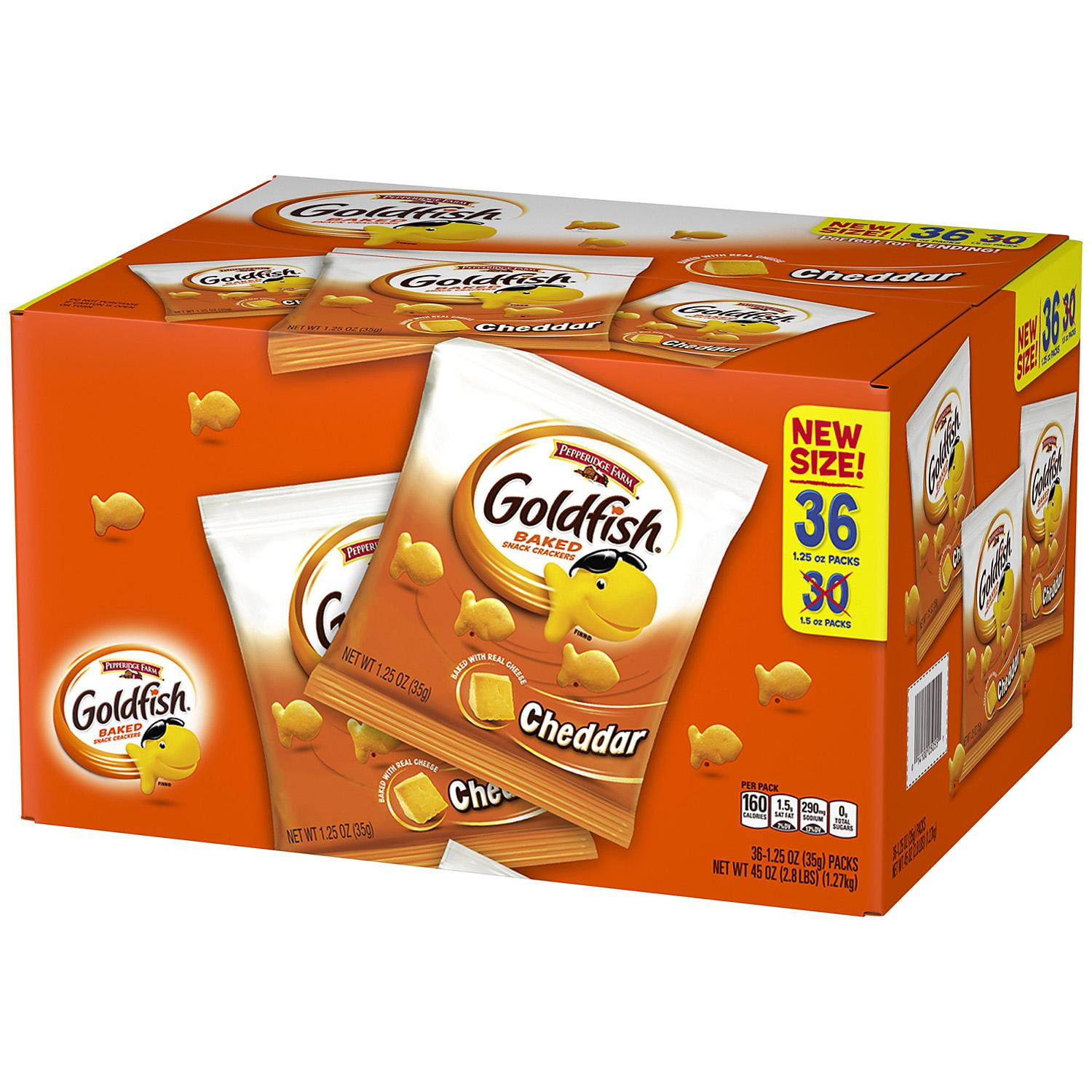 Pepperidge Farm Goldfish Cheddar Crackers (36 ct.,1.25 oz) - Walmart.com