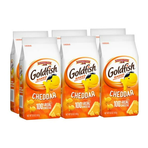 Pepperidge Farm Goldfish Cheddar Crackers Snack Crackers 6.6 Oz. Bag 6 ...