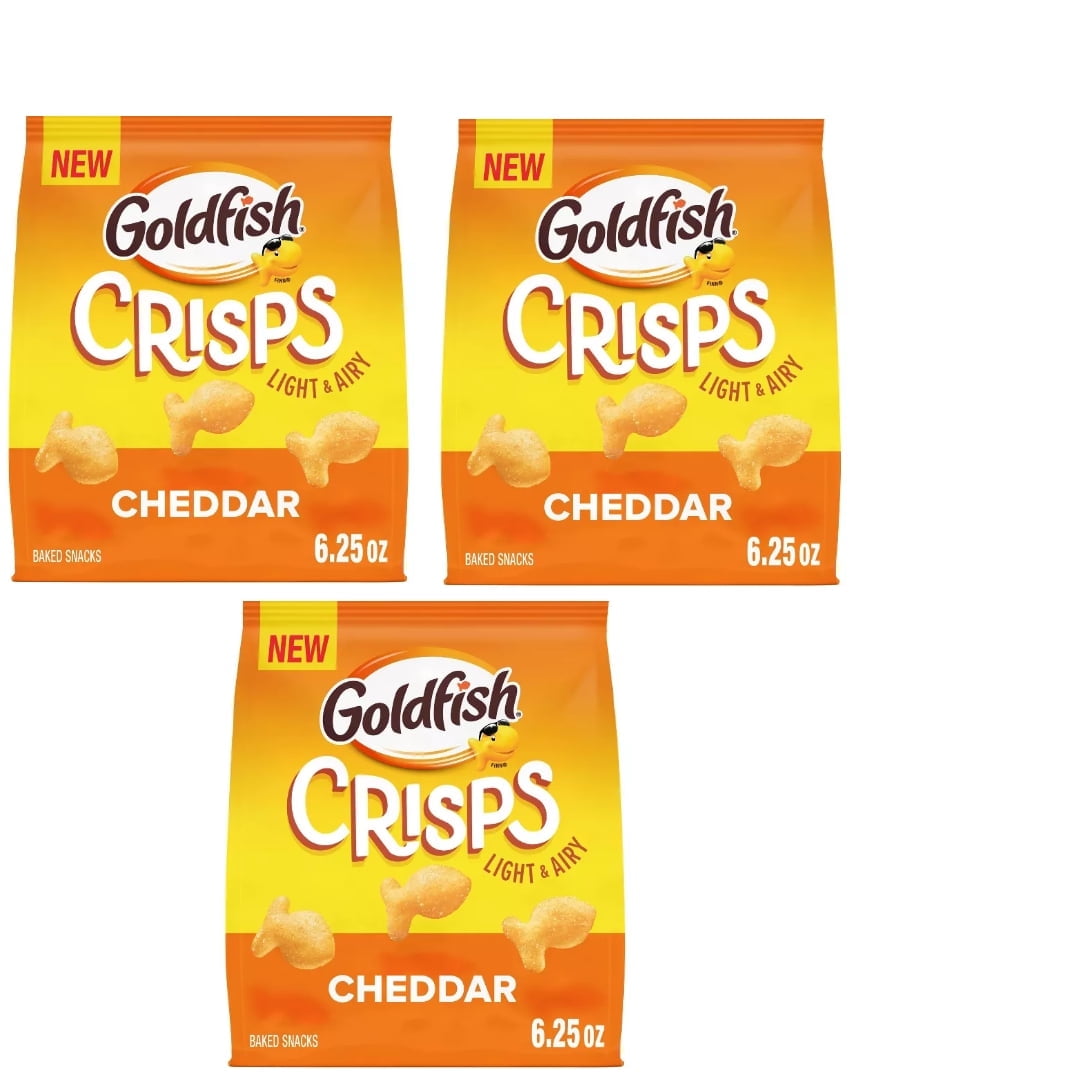 Pepperidge Farm Goldfish Cheddar Crisps - 6.25oz Pack of 3 - Walmart.com
