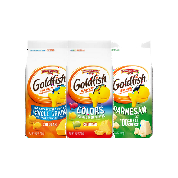 Pepperidge Farm Goldfish Crackers, Colors, Whole Grain, Parmesan ...