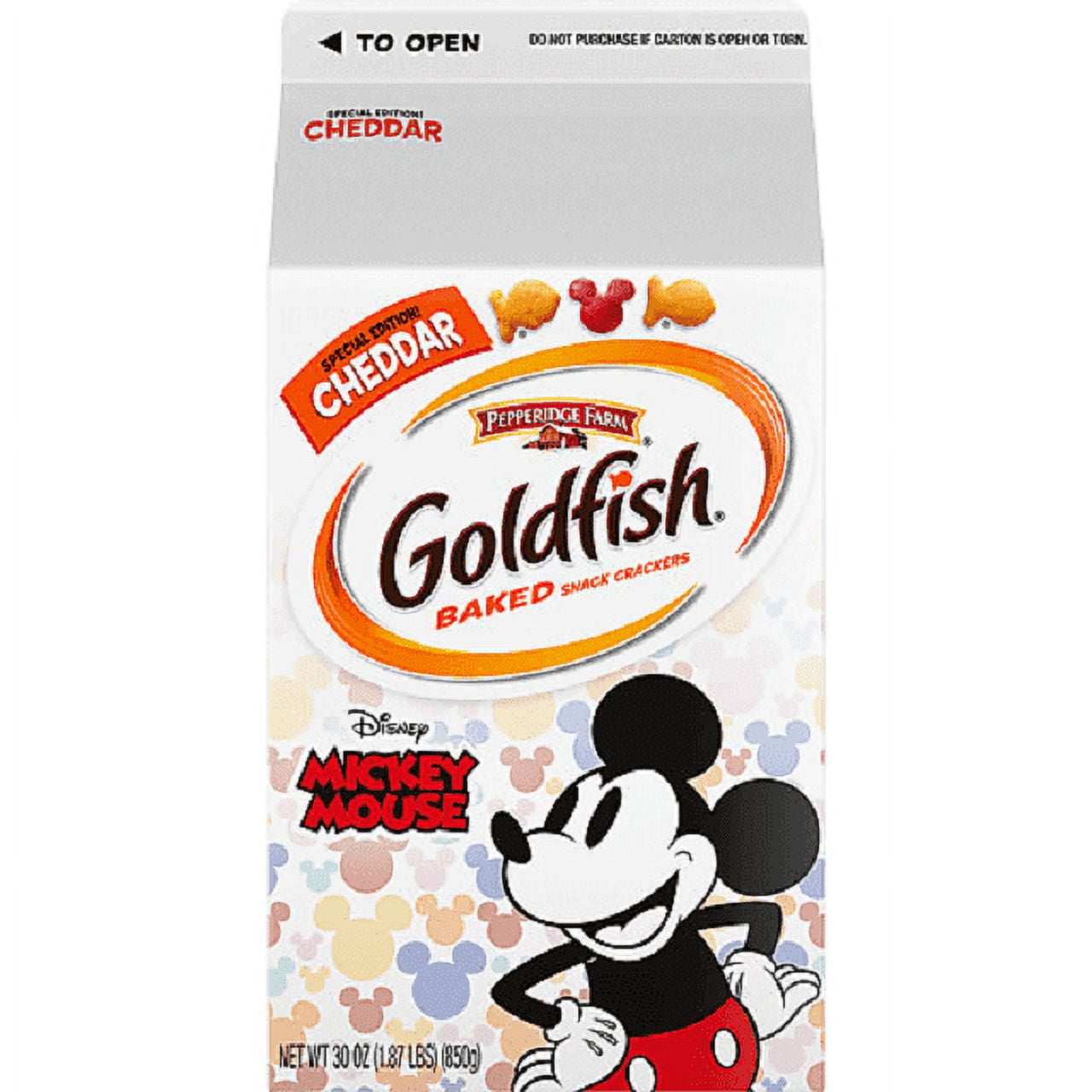 Pepperidge Farm Goldfish Crackers, Disney Mickey Mouse Cheddar, 2-Pack ...