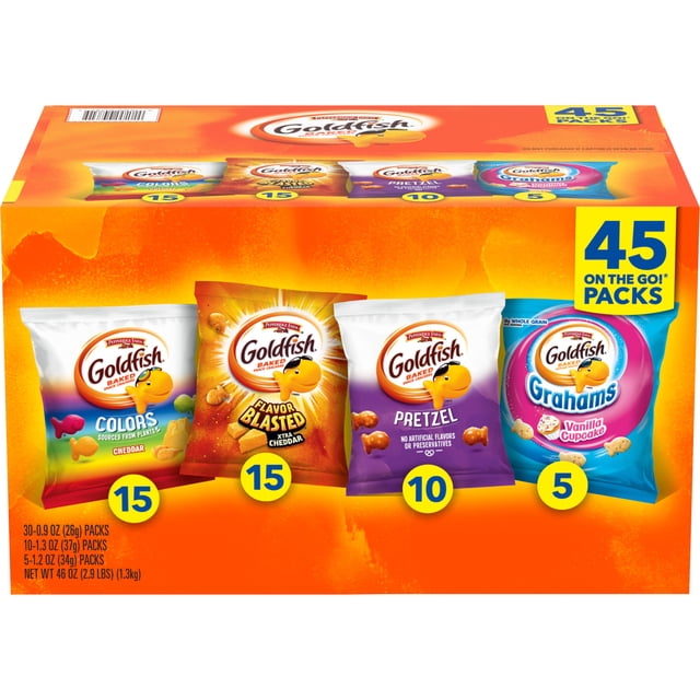 Pepperidge Farm Goldfish Sweet & Savory Variety Pack - 45 Single-Serve ...