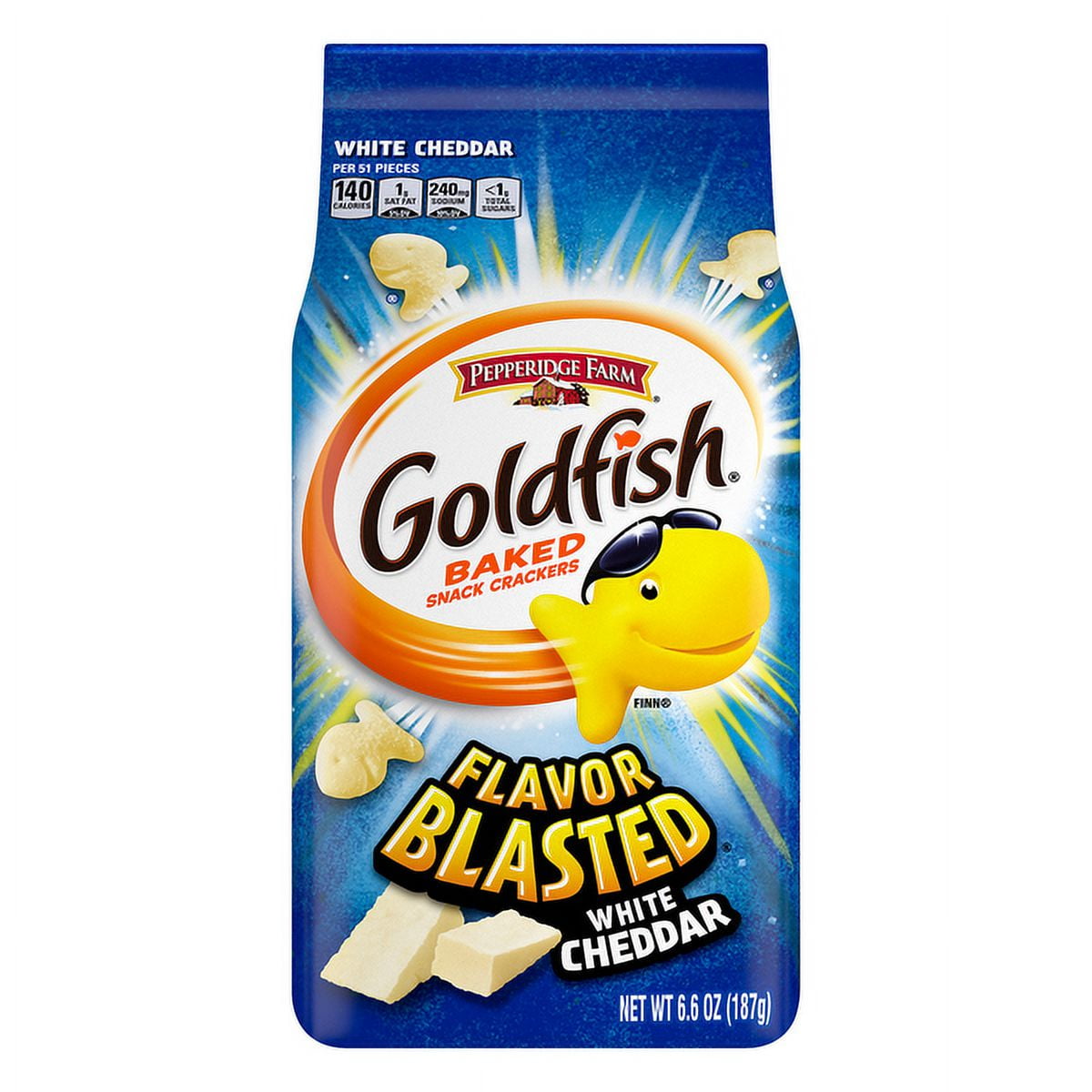 Pepperidge Farm Goldfish Flavor Blasted White Cheddar Crackers, 3-Pack ...